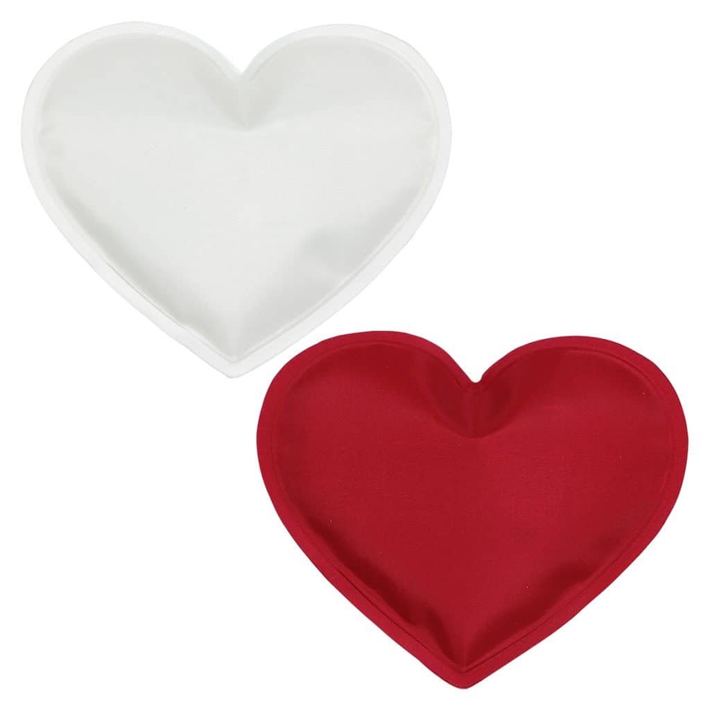 Custom Heart Nylon-Covered Cold Pack with Logo | BrandedIcePacks.com