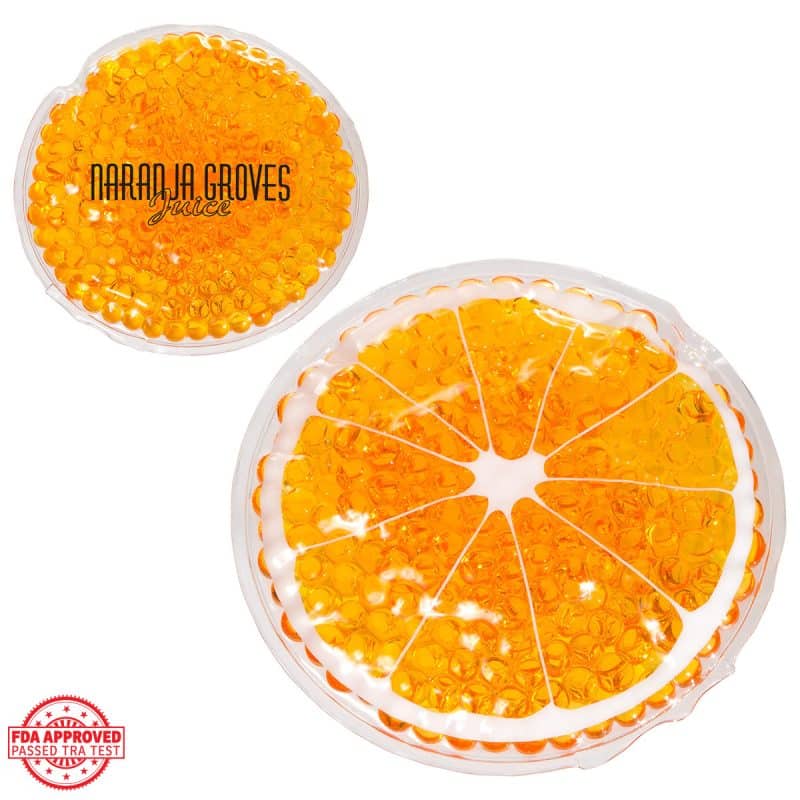 Custom Orange Cold Pack with Logo | BrandedIcePacks.com