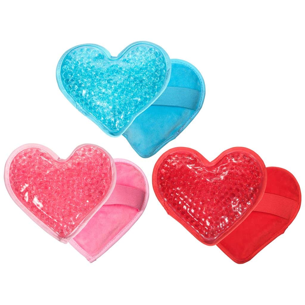 Custom Plush Heart Cold Pack with Logo | BrandedIcePacks.com
