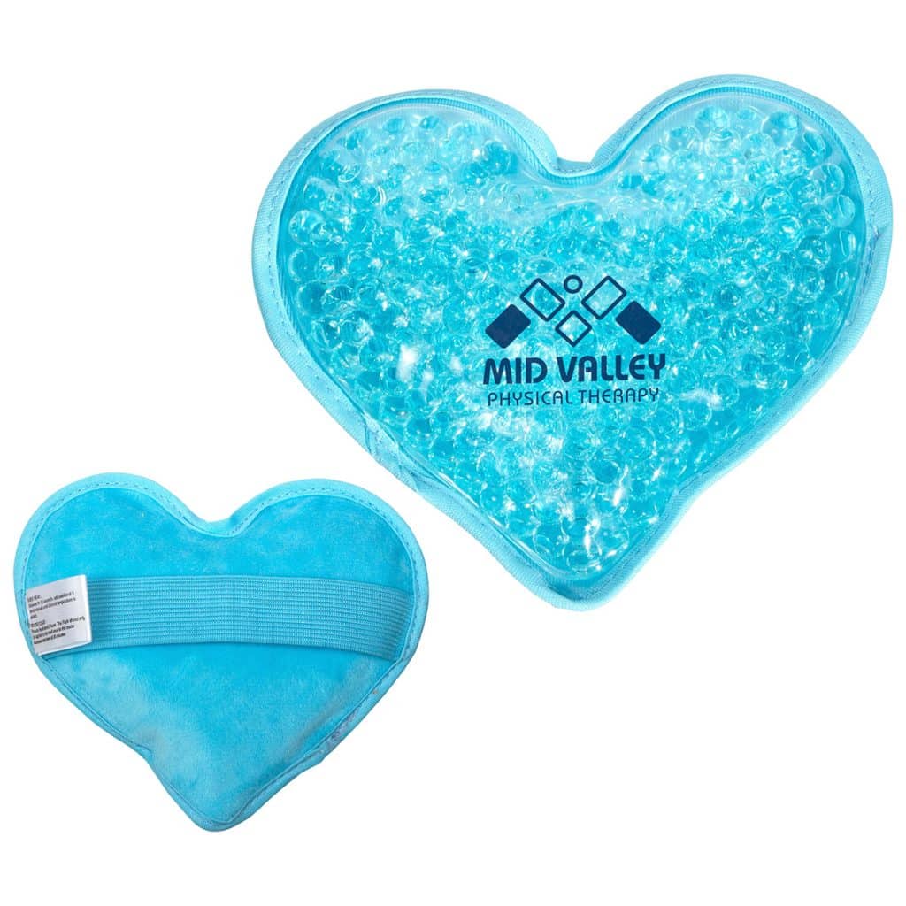 Custom Plush Heart Cold Pack with Logo | BrandedIcePacks.com