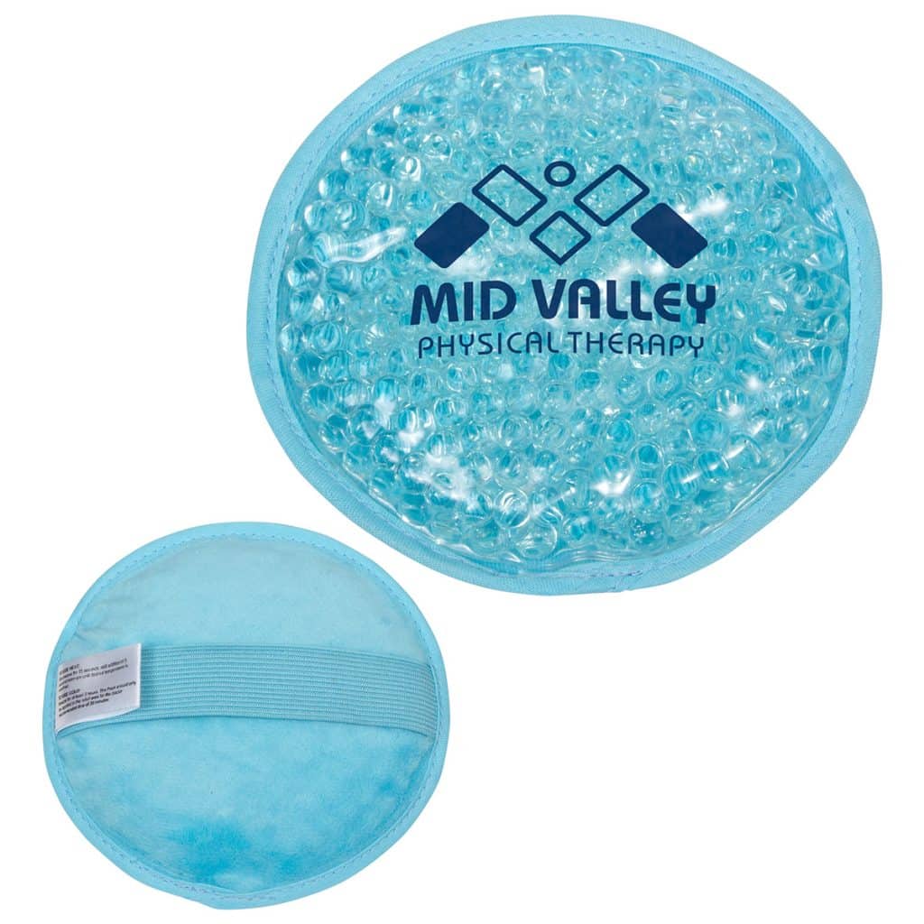 Custom Plush Round Cold Pack with Logo | BrandedIcePacks.com