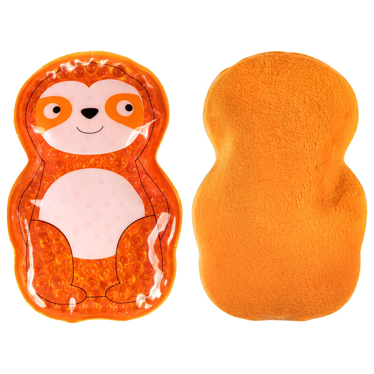 Custom Plush Sloth Aqua Pearls™ Cold Pack with Logo | BrandedIcePacks.com