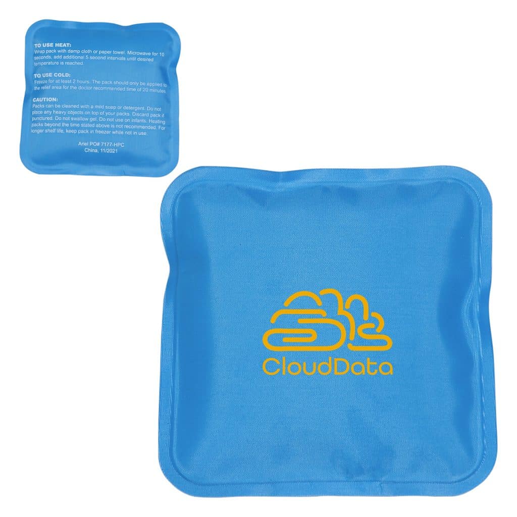 Custom Square Nylon-Covered Cold Pack with Logo | BrandedIcePacks.com